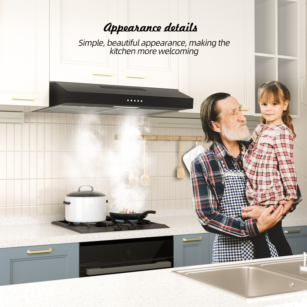 FIREGAS 60cm Visor Cooker Hood LED Extractor Hood Under Cabinet Hood ...