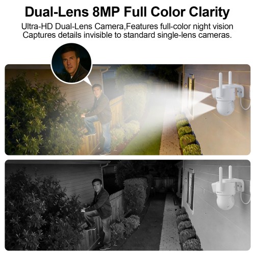 Telecamere di sorveglianza,WLAN 2,4 GHz + 5 GHz,orizzontale 280 ...