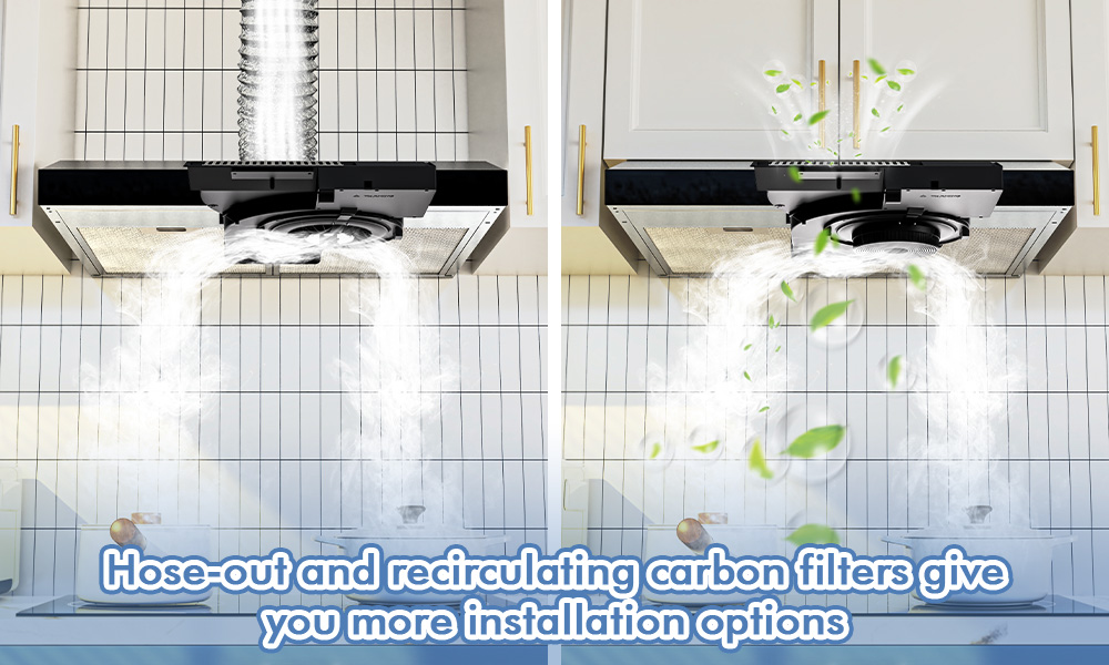 FIREGAS Under Cabinet Extractor Hood 60 cm, Extraction and ...