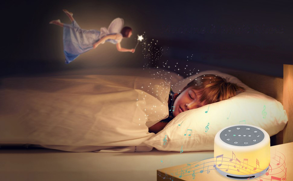 Machine à bruit blanche avec veilleuse pour dormir, 24 sons apaisants ...