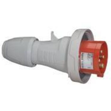 Fiche prise 3P+T 16A mâle 380-415V plastique sortie droite IP67 série ...