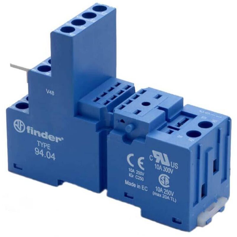Finder 9404SMA - Embase Relais rail DIN - Série 55/85 - étrier Métal ...