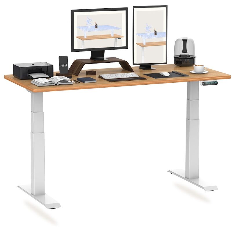 Flexispot - Height Adjustable Electric Standing Desk Frame Only,Solid ...
