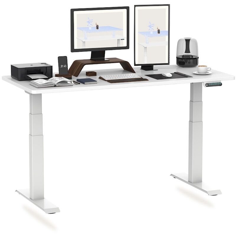 Flexispot - Height Adjustable Electric Standing Desk Frame Only,Solid ...