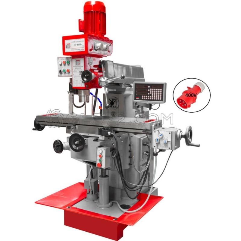 FRESADORA VERTICAL FRESADO HORIZONTAL Y VERTICAL HOLZMANN BF600D 400V ...