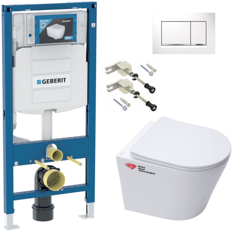 Toilet Set Frame Up720 Extra-Flat + Sat Rimless Wc With Invisible ...