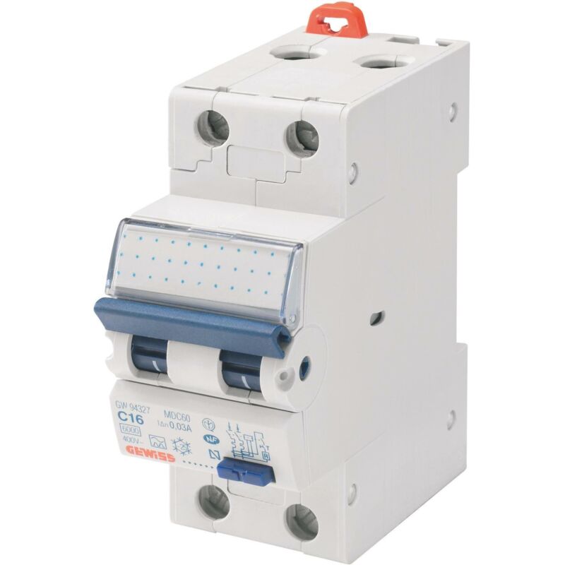 Interruttore Magnetotermico Differenziale Con Restart+Mdc 2 Poli 16A 0,03A 3 Moduli Gwd4227r ...