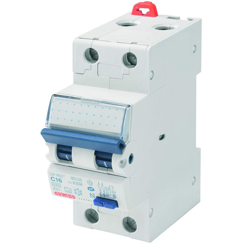 Interruttore Magnetotermico Differenziale Con Restart+Mdc 2 Poli 16A 0,03A 3 Moduli Gwd4227r ...