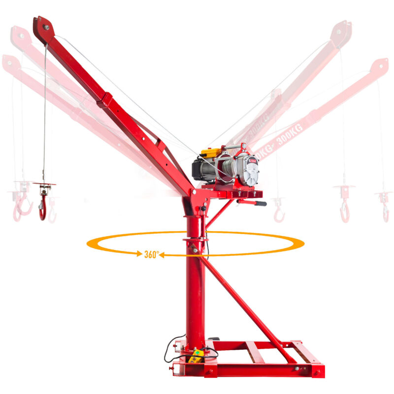 Grue mobile 500 kg avec treuil électrique 230 V MW-Tools BK500