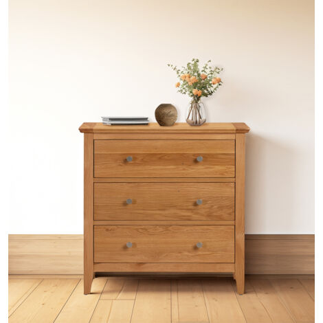 Hallowood Furniture Camberley Oak Chest of Drawers – Narrow 6 Drawers ...