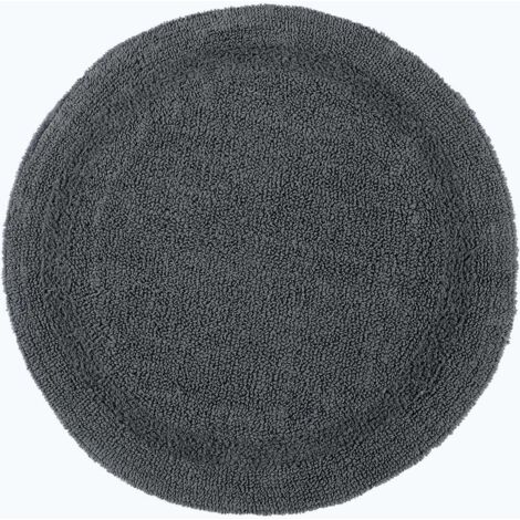 HOMESCAPES Natural and White Bath Mat 100% Cotton Aztec Design, 50 x 80 cm