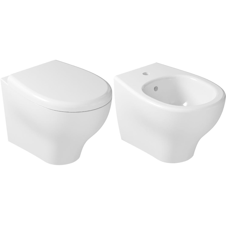 Toilet and bidet set