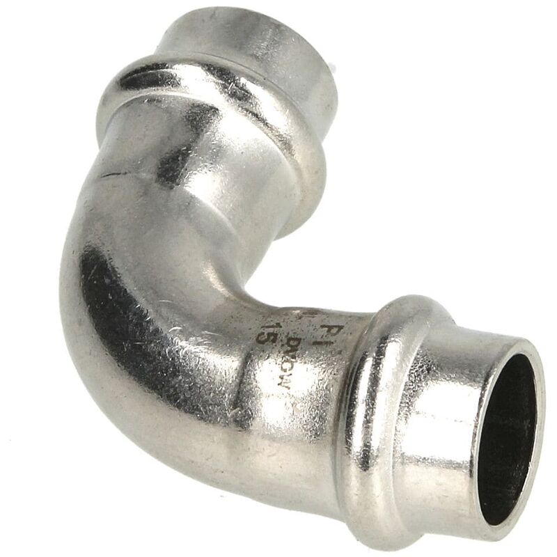 Coude 90° à sertir en inox FF35 mm profil V