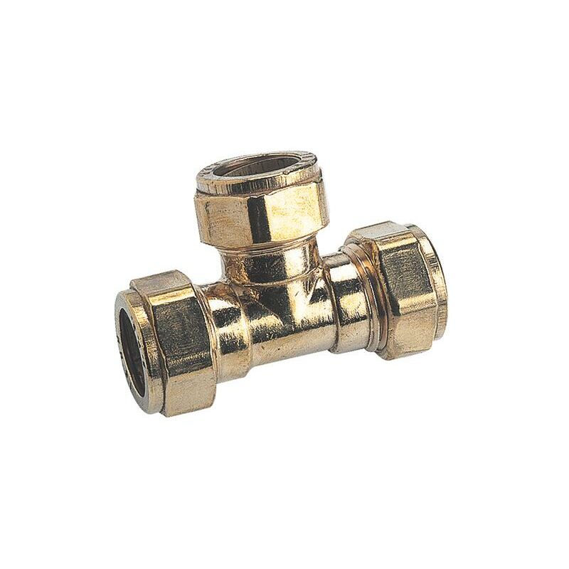 Té biconique olive pour cuivre Ø14