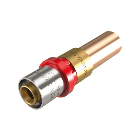 Raccord passerelle multicouche-Cuivre à sertir 16-16 mm - Tiemme