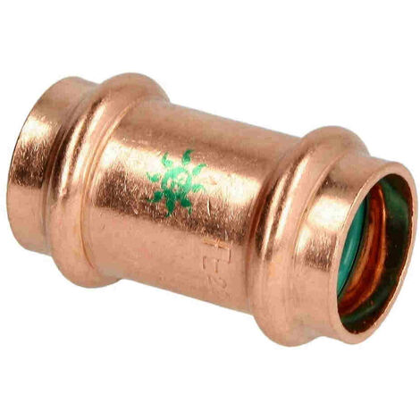 Manchon à sertir solaire cuivre FF 18 mm avec profil de sertissage V