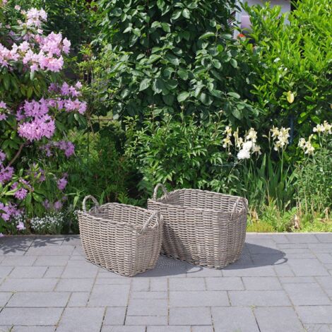 Selsey TRIBLES - Lot de deux paniers en osier avec poignées pratiques
