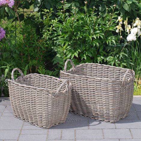 Selsey TRIBLES - Lot de deux paniers en osier avec poignées pratiques