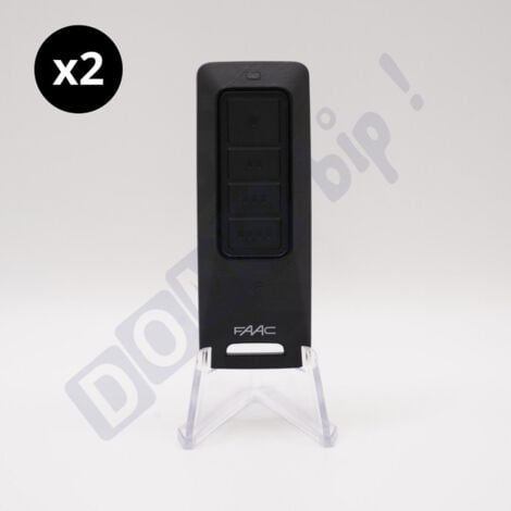 FAAC FDS - XT4 433/868 FDS (référence 787018) - Lot de 2 télécommandes 4 canaux BiFréquence pour ...
