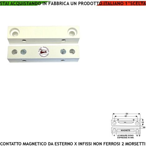 Sensore Magnetico da Esterno Antifurto Contatto Reed Sottovuoto ...