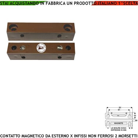Sensore Apertura Porte Contatto Magnetico Esterno Reed Antifurto ...