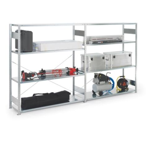 Ripiano modulare grande H2000xL1700xP400mm ripiano aggiuntivo zincato ...