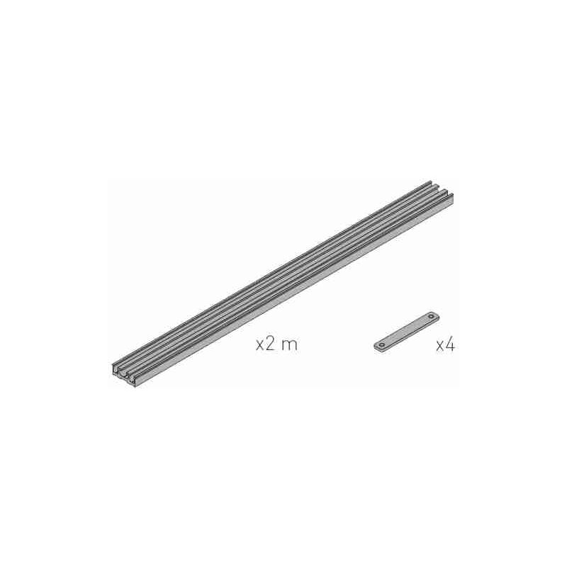20AI2995 Profilé de fixation en aluminium brut L 2000 mm DITEC ...