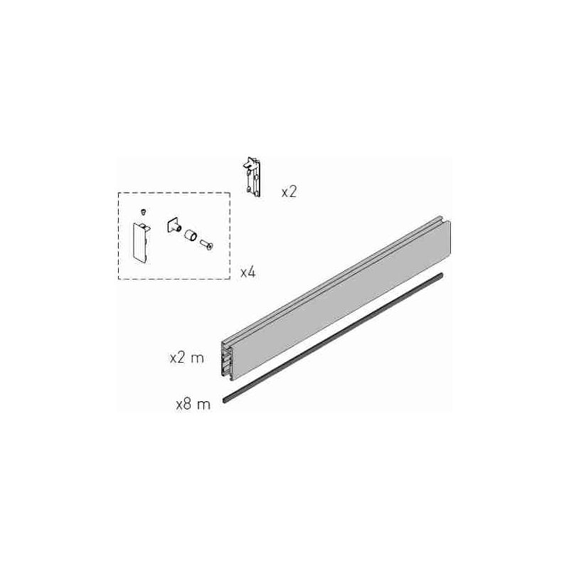 20AC4255 Profilé de fixation en aluminium brut L 2000 mm DITEC ...