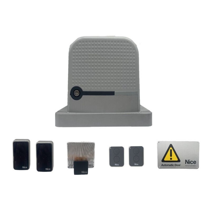 Kit d'automatisation pour portail coulissant 600KG 230V NICE ROBO KIT ...
