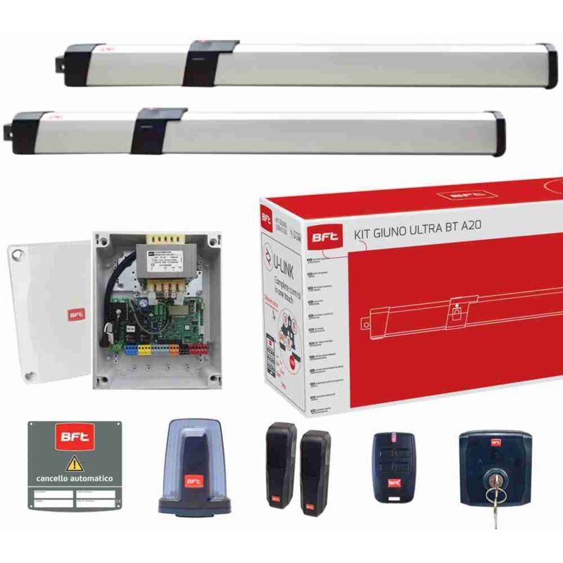 Kit complet pour portails battants doubles BFT GIUNO ULTRA BT KIT A20 ...