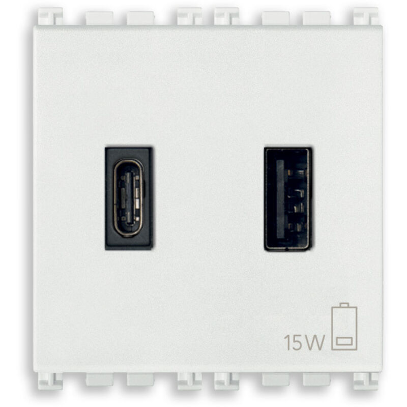 VIMAR - 19295.AC.AB.B Alimentation USB A+C 15W3A5V2M antib.b.