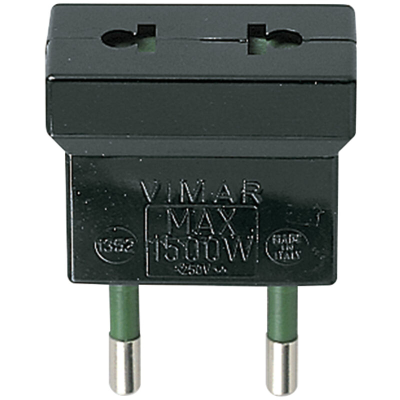 VIMAR - 01352 Adaptateur S10 - USA+EU Noir