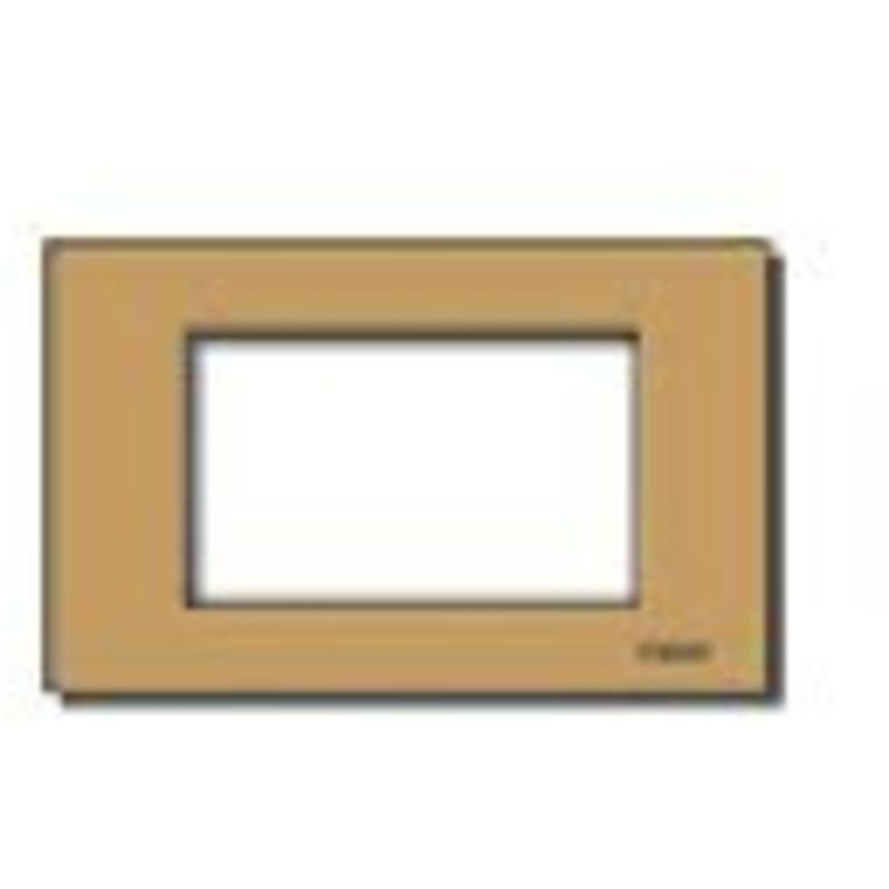 VIMAR - 08657.BR Plaque en aluminium 3Msp avec bouton-pression en bronze