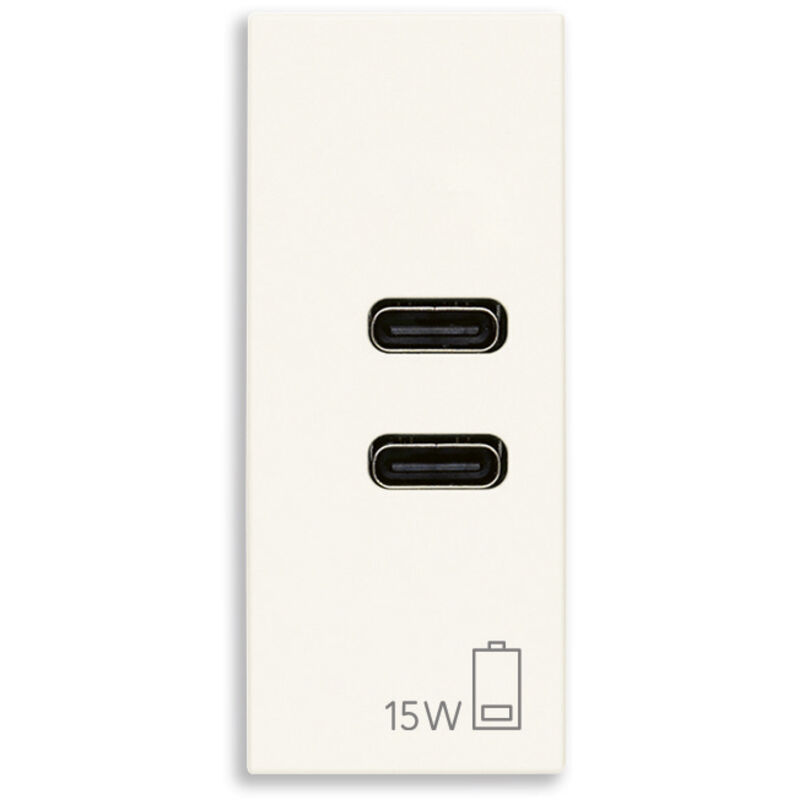 VIMAR - 30292.CCB Alimentation USB C+C 15 W 3 A 5 V blanche