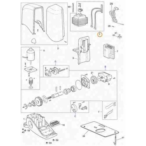 SPEG072A00 Câblage et fusibles du transformateur SL1S SL10S Pièce de rechange Mhouse NICE SPEG072A00