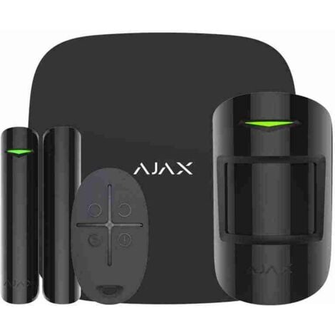 AJAX - 20287 - KIT AVEC HUB, MOTIONPROTECT, DOORPROTECT ET SPACECONTROL. COULEUR NOIRE