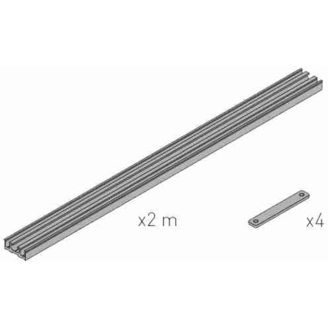 20AI2995 Profilé de fixation en aluminium brut L 2000 mm DITEC ...