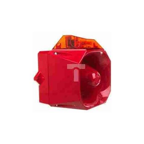 7051111FUL-0128X - SIRÈNE MIDI ASSERTA ROUGE 110DB FLASH ROUGE