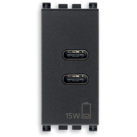 VIMAR - 19292.CC Alimentation USB C+C 15 W 3 A 5 V 1 m² grise
