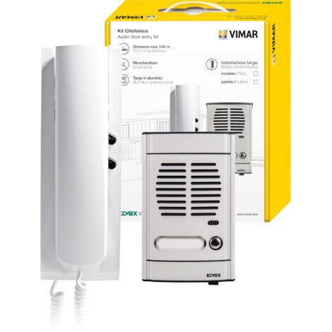 Kit interphone VIMAR - 885G/S. Monophon. 4+1 conducteurs. 8911 + 8870
