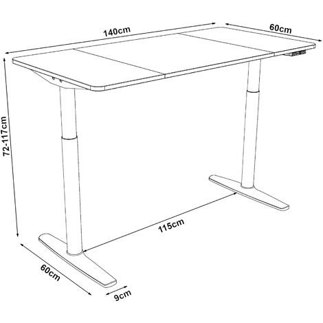 Scrivania Arogno Regolabile in Altezza con Sollevamento Elettronico 140 ...