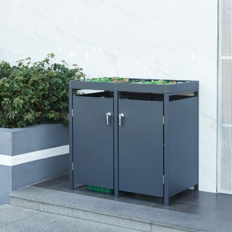 Deposito Bidoni di Rifiuti Valkeakoski Box per 2 Bidoni da 120 L ...