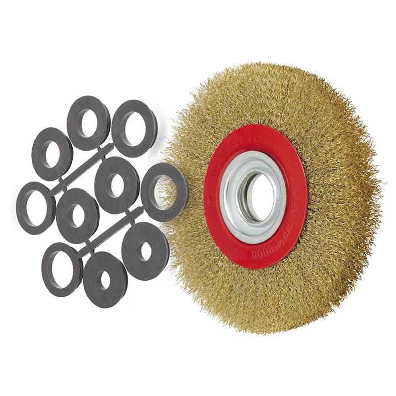 Cepillo circularde 150mm alambresde acero ondulados amoladorade Fervi ...