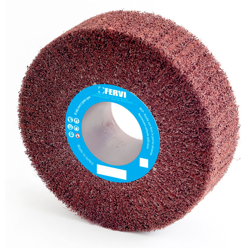 Rueda con orificio en tela abrasiva 200 x 50 x 110 mm mediana Fervi ...
