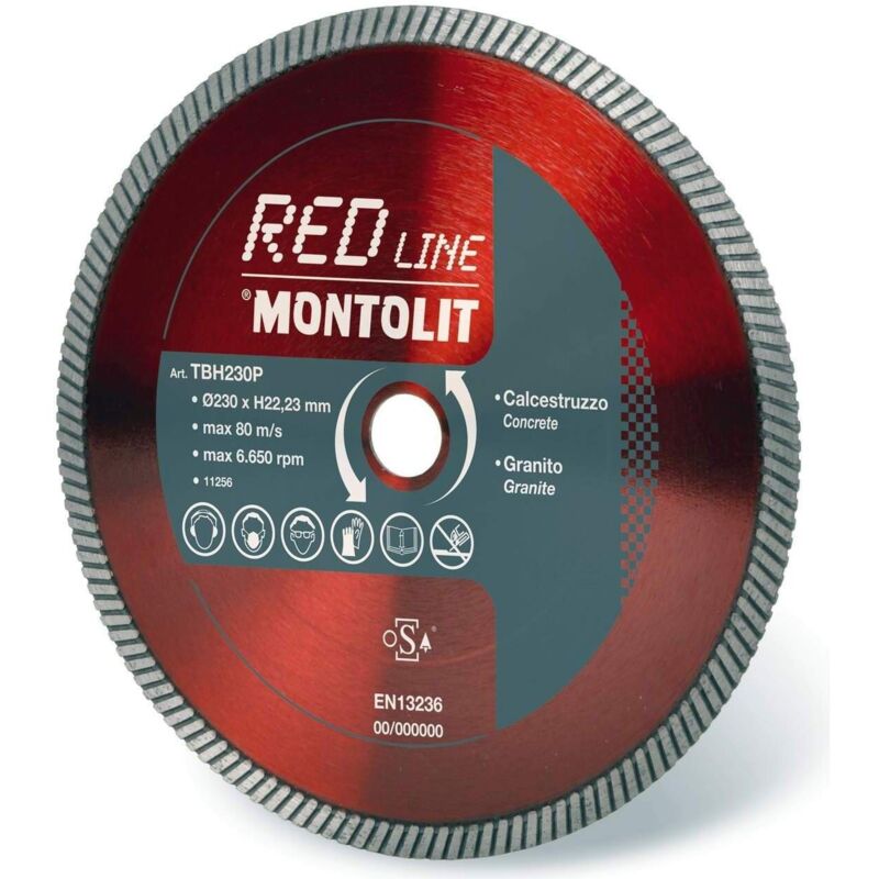 DISCO DE DIAMANTE 230 MM PARA HORMIGON Y GRANITO MONTOLIT TURMONT TBH230P