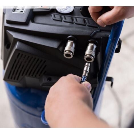 Compresor de aire vertical 50 lt 10 bar con kit de 13 accesorios Scheppach hc51v