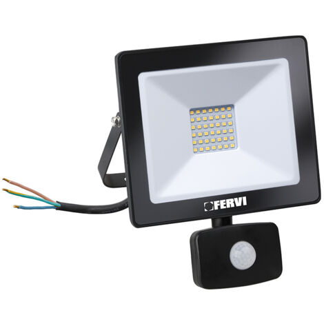 Foco LED de exterior 30w con sensor de movimiento y luminosidad Fervi ...