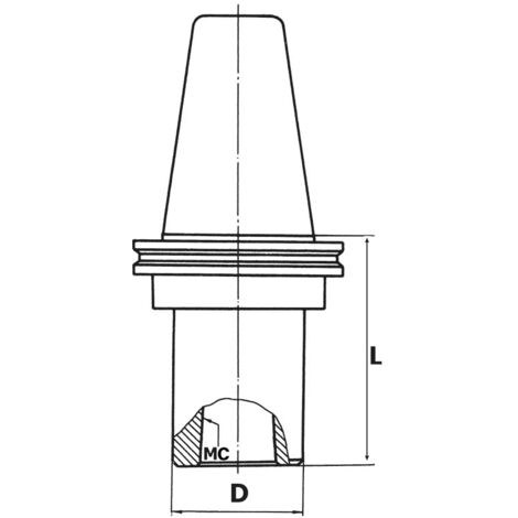 Portafresas de vastago conico cm3 iso 40 para fresadora Fervi 2/3A40
