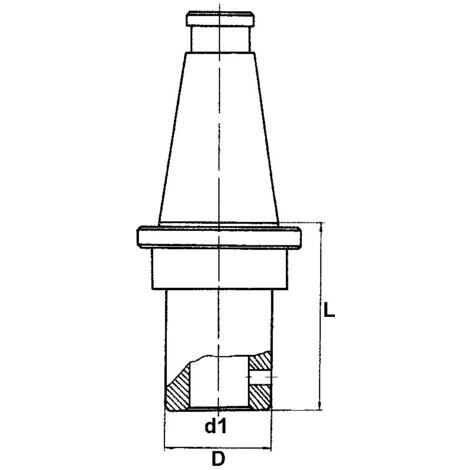 Mandril de fresado tipo Weldon DIN 2080 6 mm ISO 40 Fervi 4/06B40