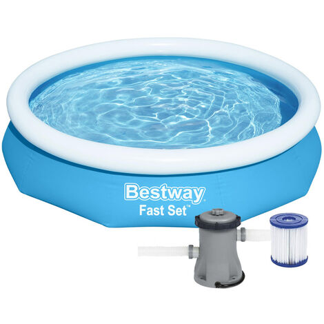 BestWay 10ft x 26inch Fast Set™ Above Ground Swimming Pool With Filter